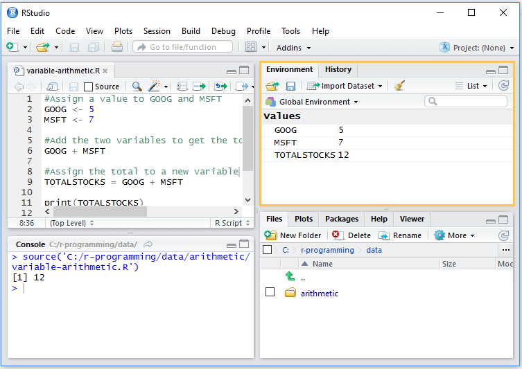 Using Variables In R Finance Train